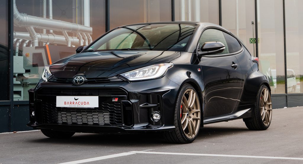 Bronze Wheels Complete This Blacked-Out Toyota GR Yaris | Carscoops