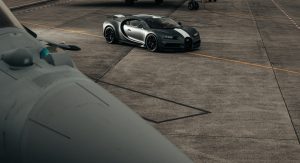Bugatti Chiron Sport And Rafale Fighter Jet Meet In Asphalt-Vibrating ...