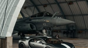 Bugatti Chiron Sport And Rafale Fighter Jet Meet In Asphalt-Vibrating ...