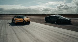 Bugatti Chiron Sport And Rafale Fighter Jet Meet In Asphalt-Vibrating ...