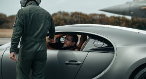 Bugatti Chiron Sport And Rafale Fighter Jet Meet In Asphalt-Vibrating ...