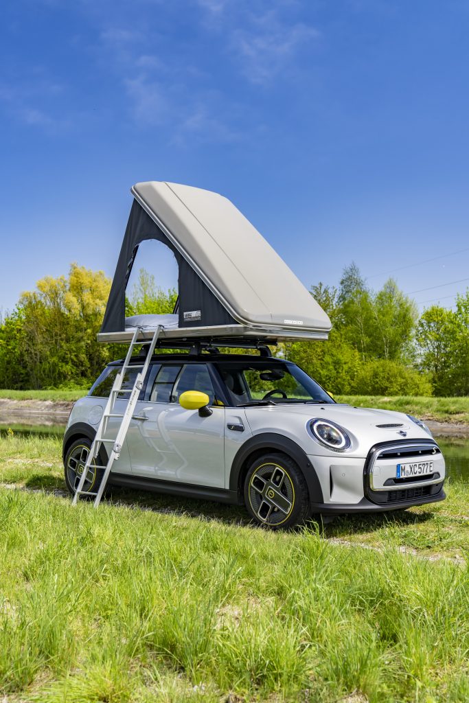MINI Thinks You’ll Go Camping In The Cooper SE, Launches Rooftop Tent ...
