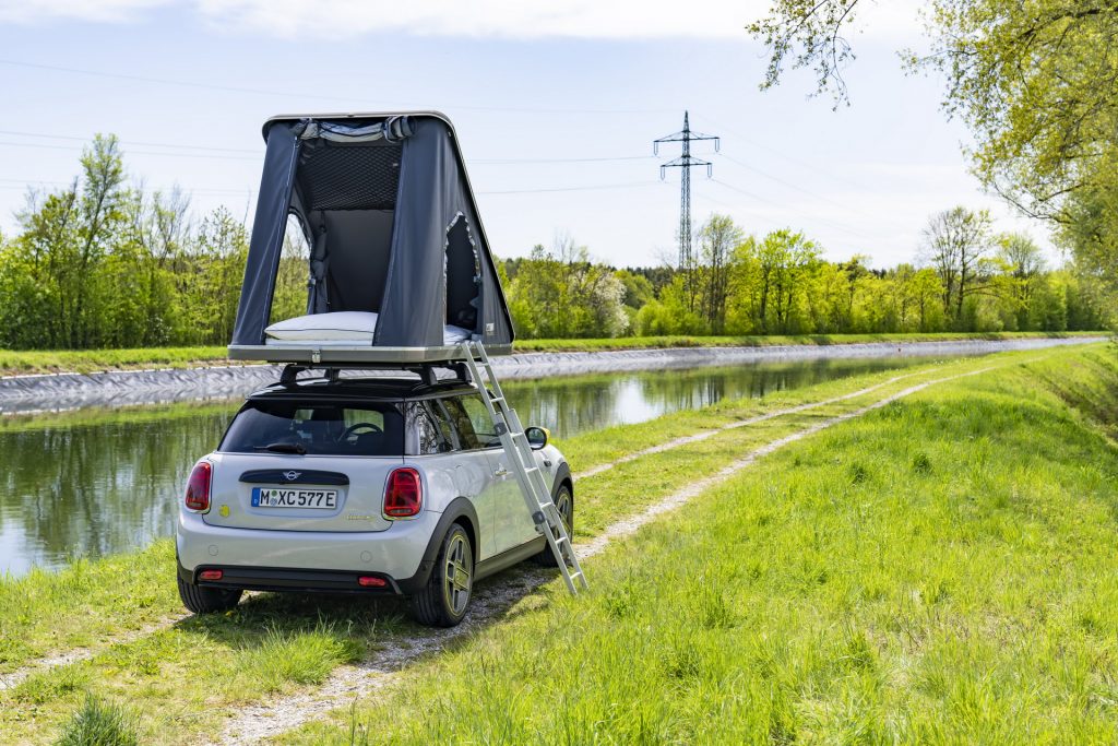 MINI Thinks You’ll Go Camping In The Cooper SE, Launches Rooftop Tent ...