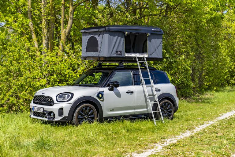 MINI Thinks You’ll Go Camping In The Cooper SE, Launches Rooftop Tent ...