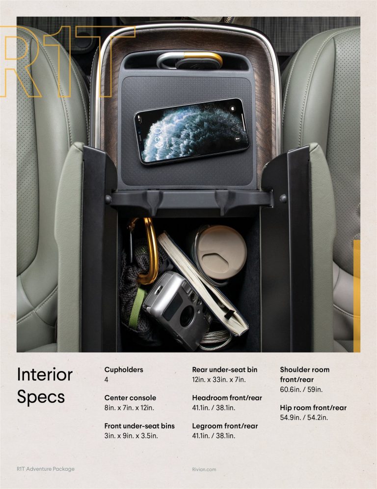 Rivian Showcases The R1T’s Interior, Features Everything From A ...