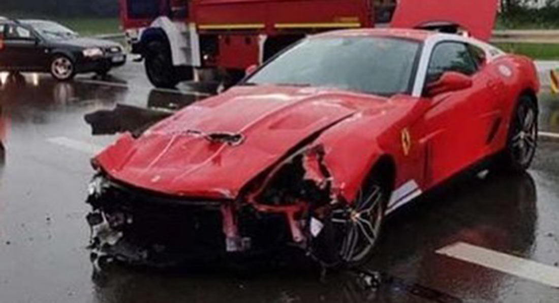 Someone Has Wrecked A Rare Ferrari 599 60F1 Alonso Edition | Carscoops