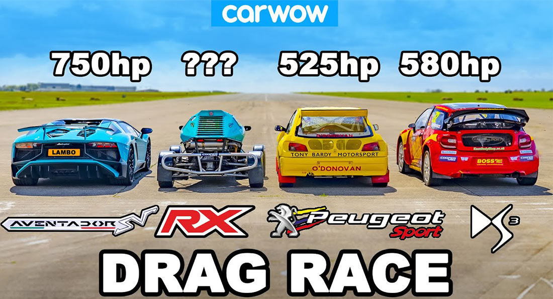 Lamborghini Aventador SV Races A Handful Of Rallycross Cars | Carscoops