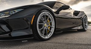 Pitch Black Ferrari F8 Tributo Looks Good With Dark Multi-Spoke ...