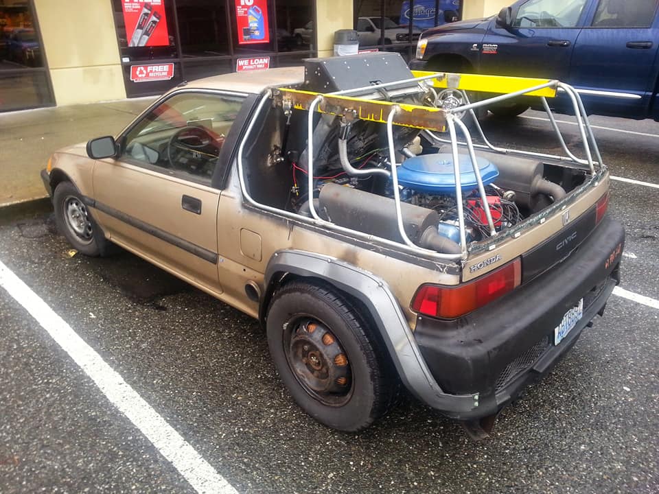 Chopped 1980s Honda Civic Gets A Mid-Engined Transplant With An ...