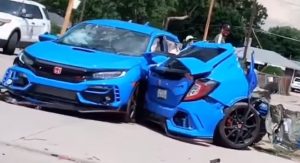 Honda Civic Type R Split In Two After Crash In Denver, Amazingly ...
