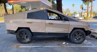 This “Plybertruck” Swaps The Tesla Pickup’s Stainless Steel Shell For ...