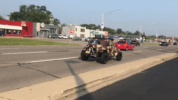 VW Beetle And Foxbody Ford Mustang Crash While Leaving Car Event ...