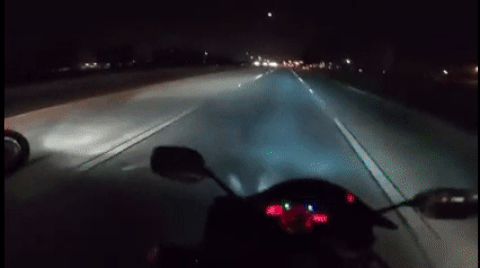Suicidal Motorcyclist Recklessly Speeding Splits Between Other Bikers ...