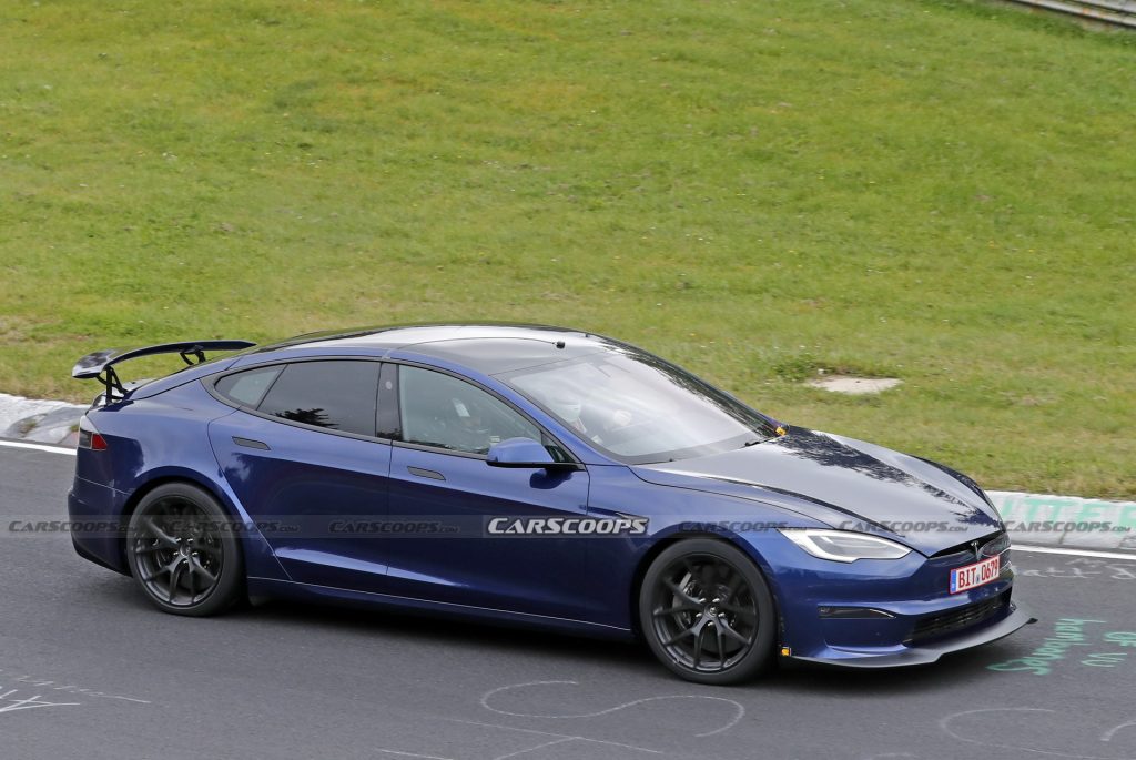 Tesla Model S Plaid With Active Aero Caught Testing At The Nürburgring ...