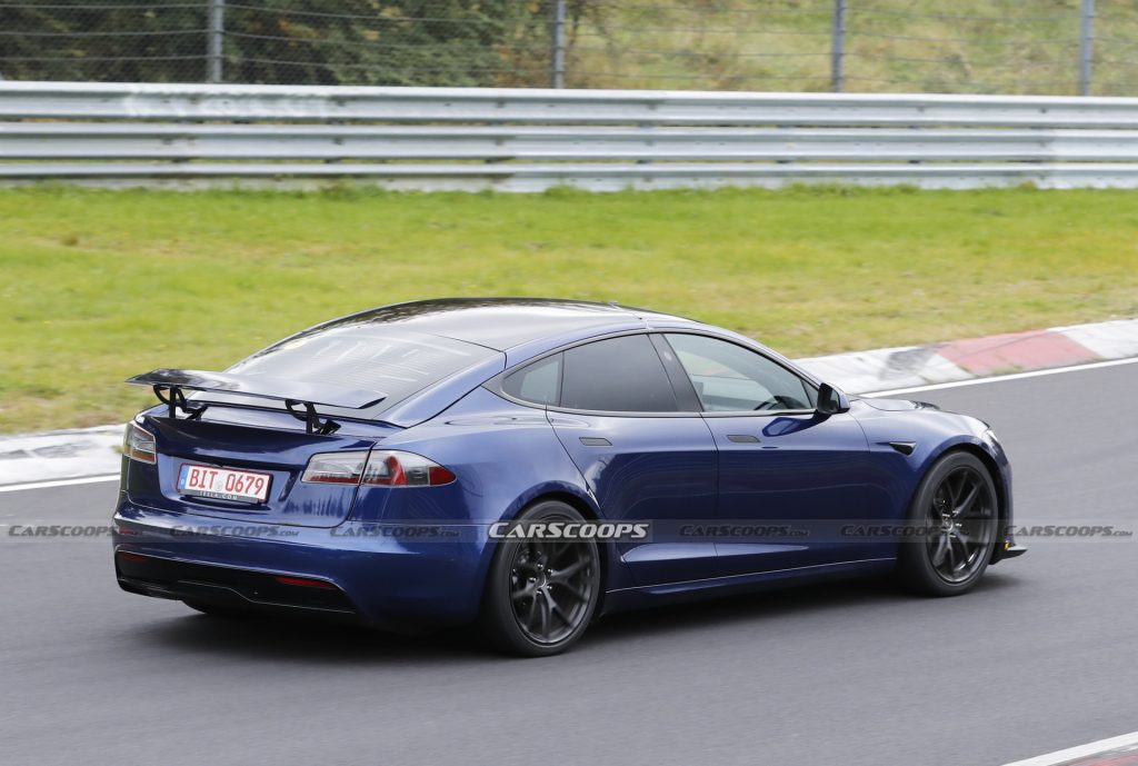 Tesla Model S Plaid With Active Aero Caught Testing At The Nürburgring ...