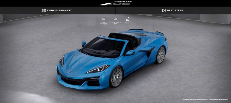 2023 Corvette Z06 Configurator Shows Extensive Options Ahead Of Launch ...