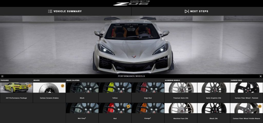 2023 Corvette Z06 Configurator Shows Extensive Options Ahead Of Launch ...