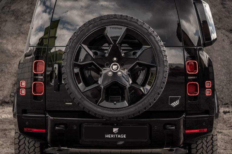 Heritage Customs Dresses The Land Rover Defender In All-Black Tuxedo ...