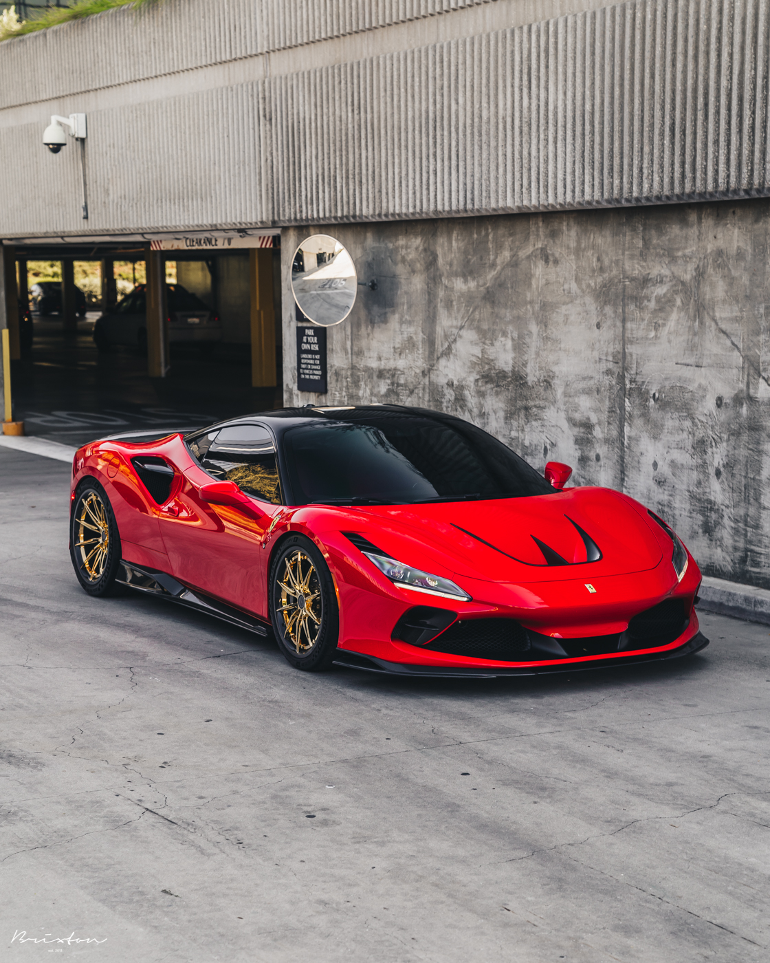 Ferrari F8 Tributo Glistens With Gold Wheels | Carscoops