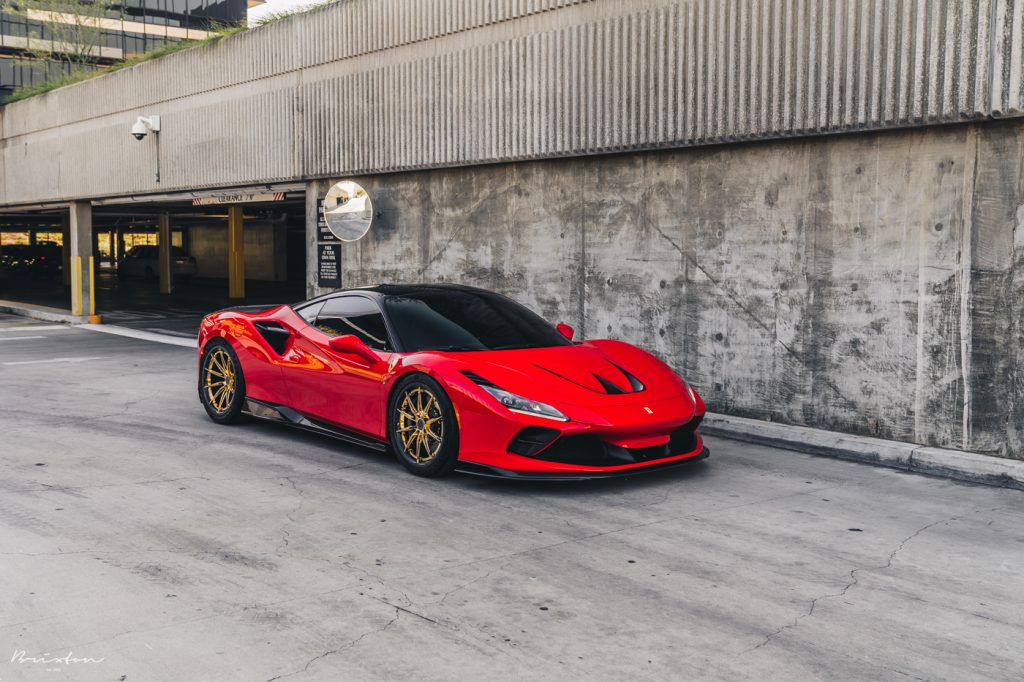 Ferrari F8 Tributo Glistens With Gold Wheels | Carscoops