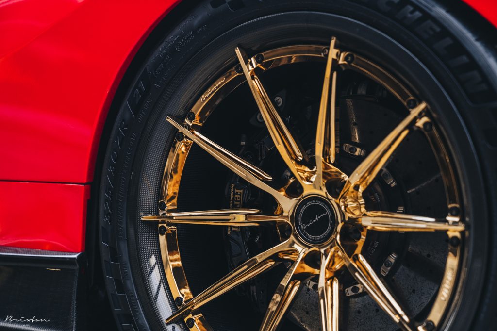 Ferrari F8 Tributo Glistens With Gold Wheels | Carscoops