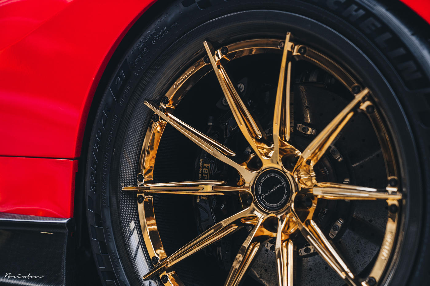 Ferrari F8 Tributo Glistens With Gold Wheels | Carscoops