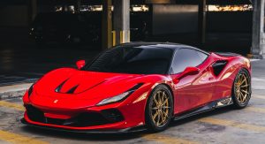 Ferrari F8 Tributo Glistens With Gold Wheels | Carscoops