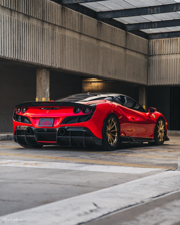 Ferrari F8 Tributo Glistens With Gold Wheels | Carscoops