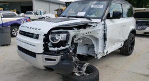Poor 2022 Land Rover Defender Got A Salvage Title In Just 498 Miles ...