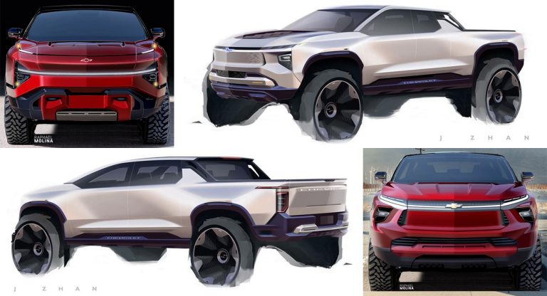 GM Shows Off Some Alternate Silverado EV Design Sketches And Renderings ...
