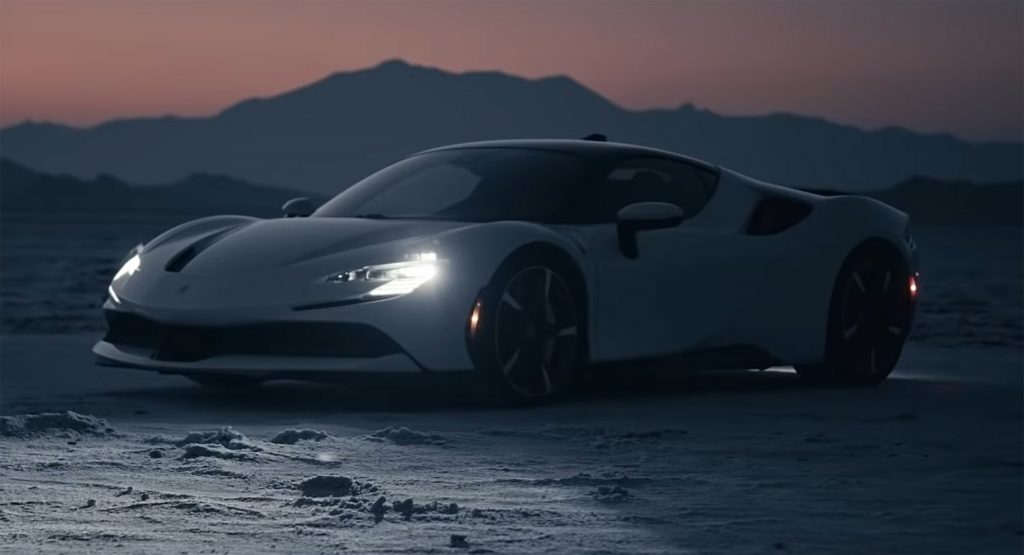 Watch A Ferrari SF90 Stradale Go Flat Out On The Bonneville Salt Flats ...