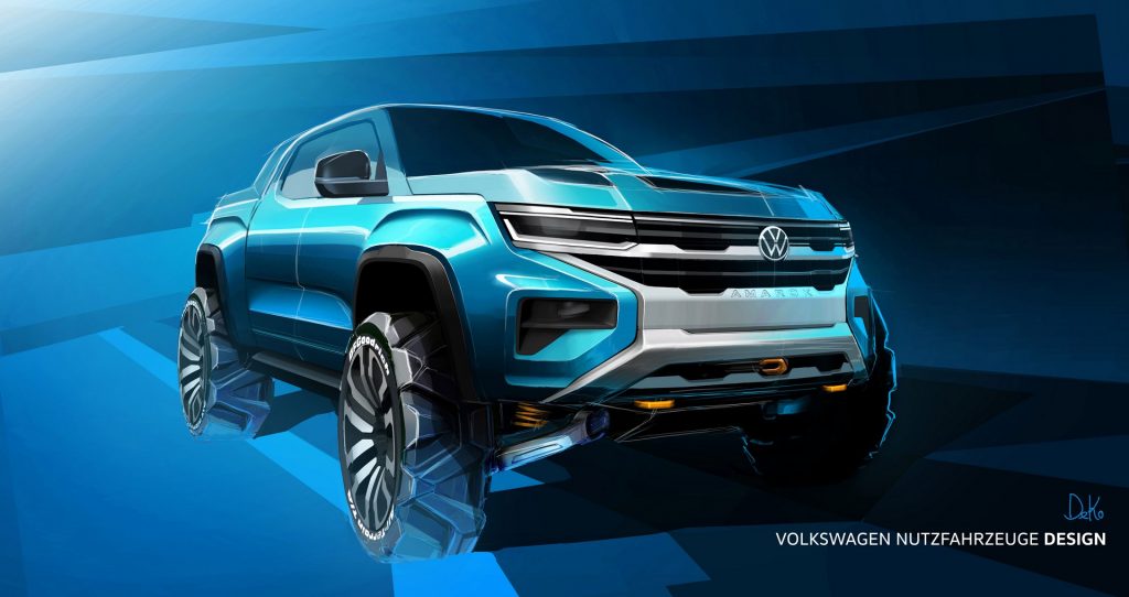 VW Amarok’s Official Development Sketches Show A Chunkier Beast And We ...