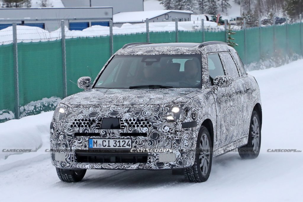 2024 MINI Countryman Interior Shots Reveal Huge Round Screen | Carscoops