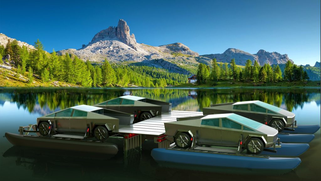 This Guy Wants To Turn The Tesla Cybertruck Into A Catamaran | Carscoops