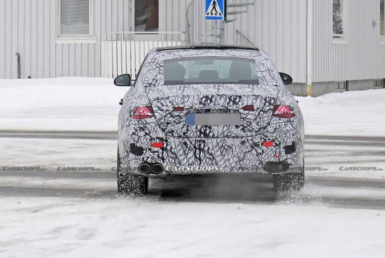 Mercedes-AMG E53e Hybrid Spied With Mismatched Wheels, Quad Tailpipes ...