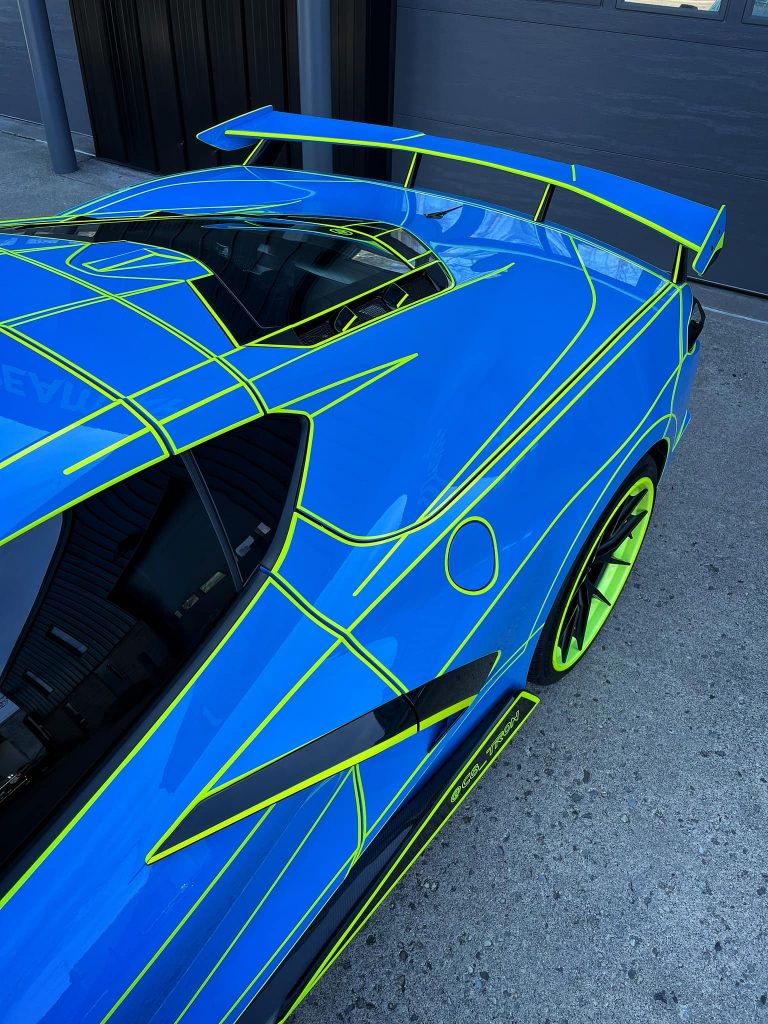This C8 Corvette With Neon Yellow Stripes Belongs In A Tron Movie ...