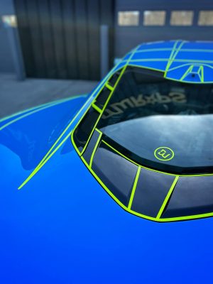 This C8 Corvette With Neon Yellow Stripes Belongs In A Tron Movie ...