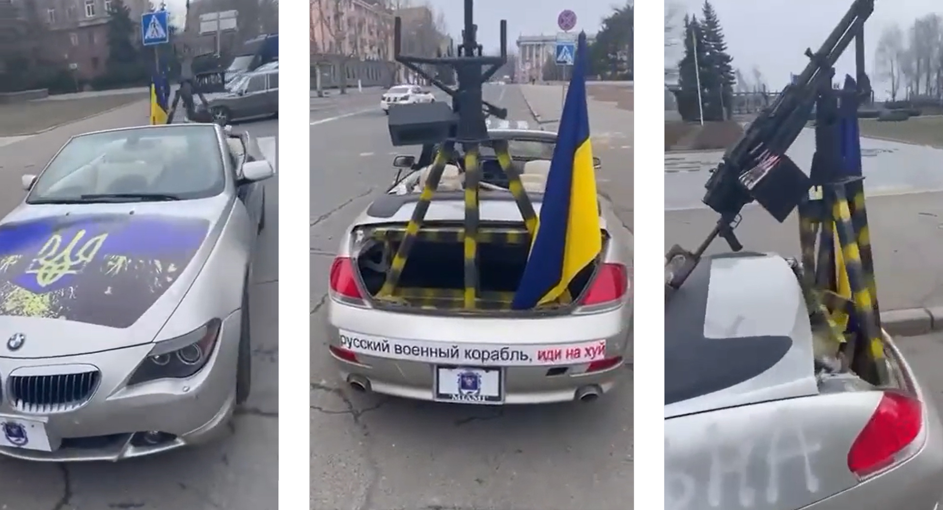 Ukrainians Modify A BMW 6 Series With A Machine Gun Turret And Give It ...