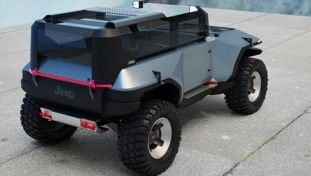 Futuristic Jeep Wrangler Render Looks Like It Came From Another Planet ...