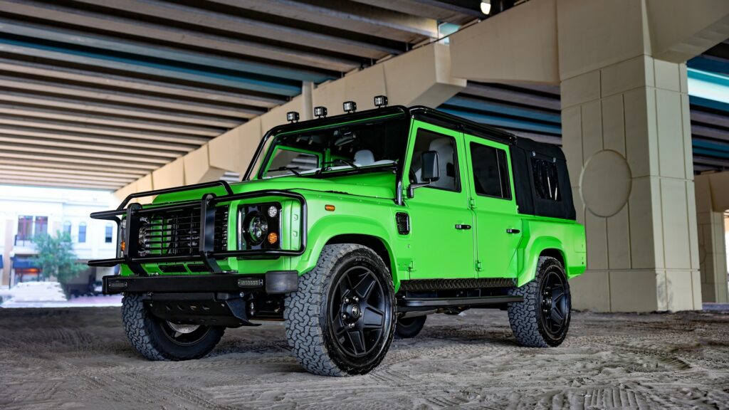 LT1-Powered Land Rover Defender In Lamborghini Verde Mantis Is ...
