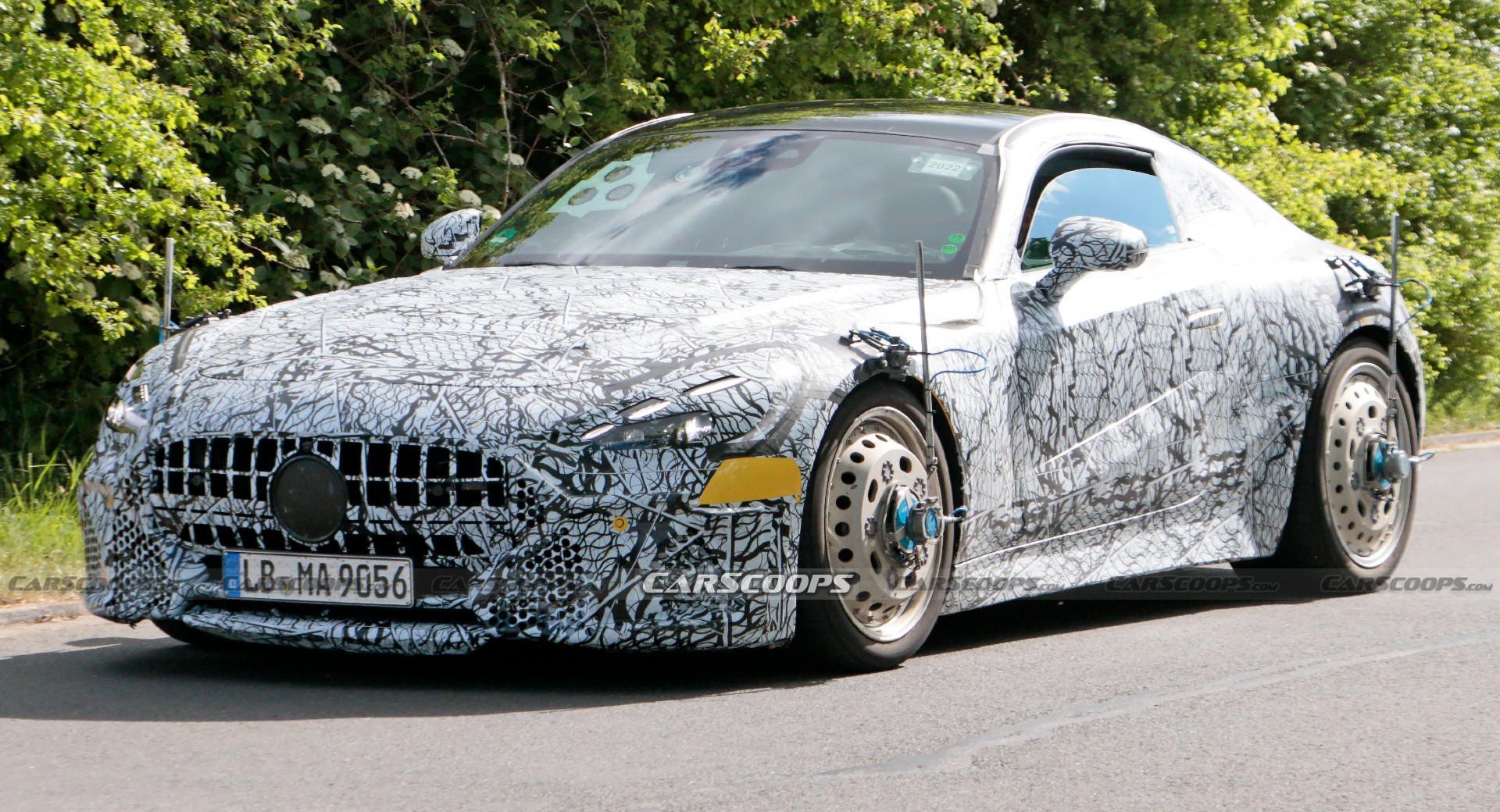 Mercedes-AMG GT E Performance PHEV Spied Testing With Steelies | Carscoops
