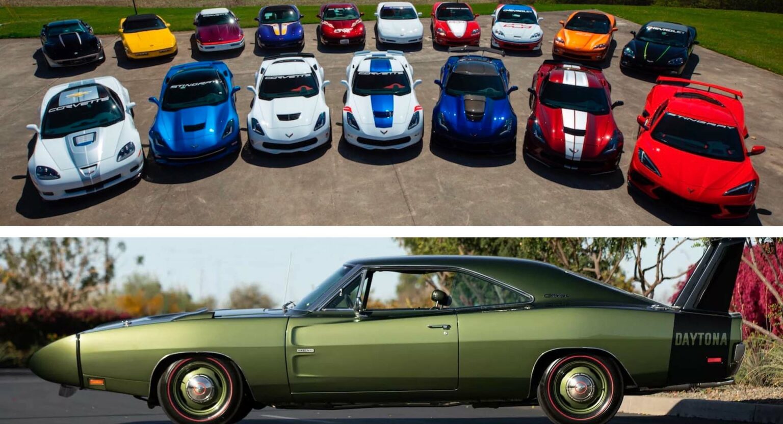 18 Corvettes Vs 1 Hemi Charger Daytona: Who Got The Bigger Bang For $1 ...