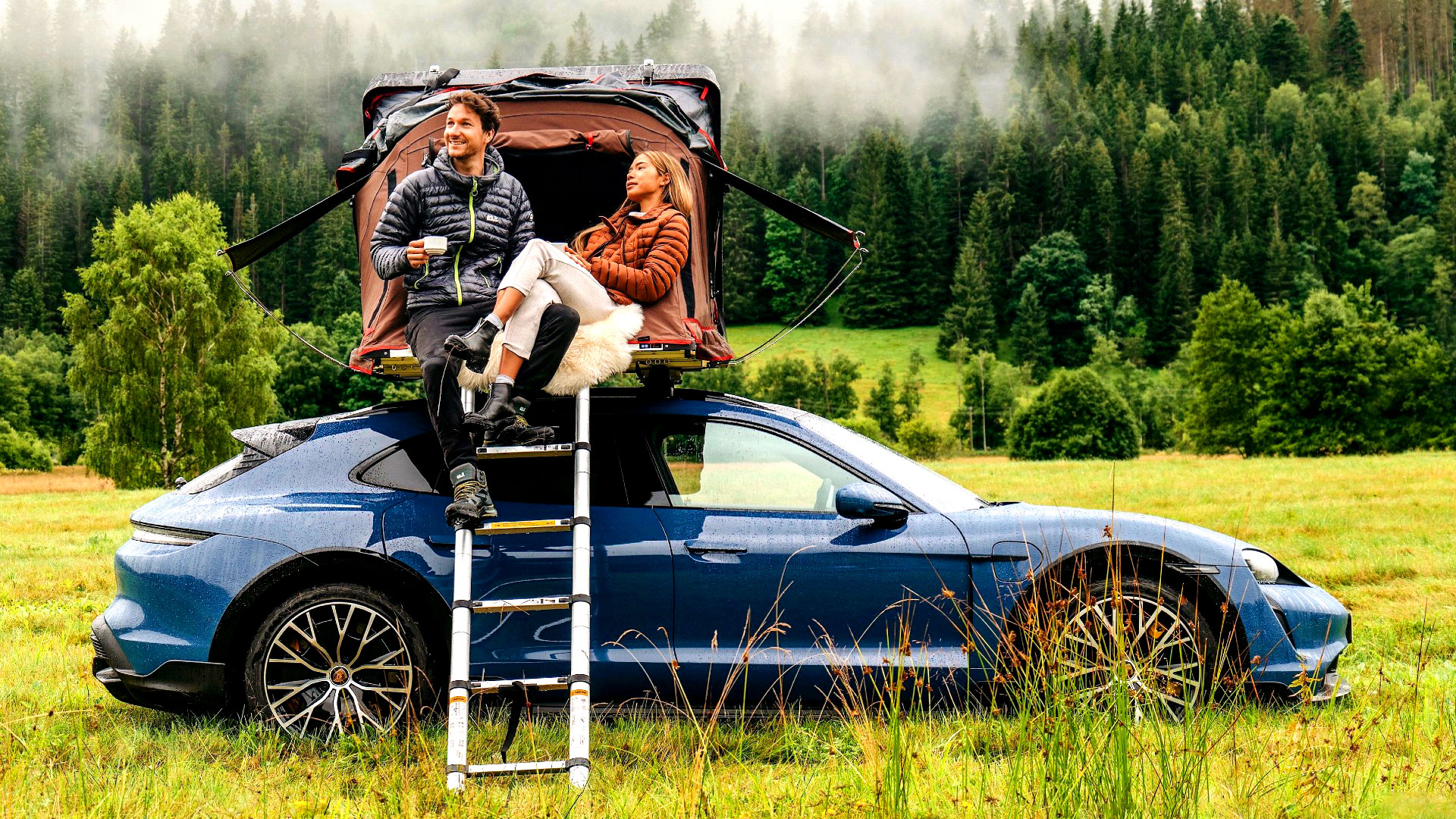 Porsche’s Roof Tent Will Let You Drive And Sleep In A Taycan Turbo S ...