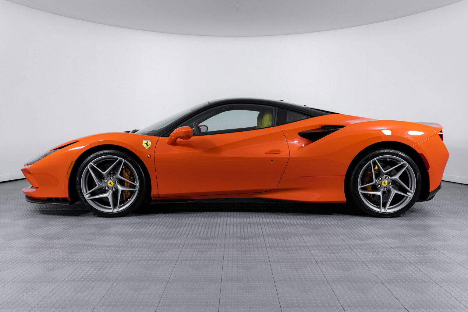 Orange Ferrari F8 Tributo With Blue And Yellow Interior Proves Money ...