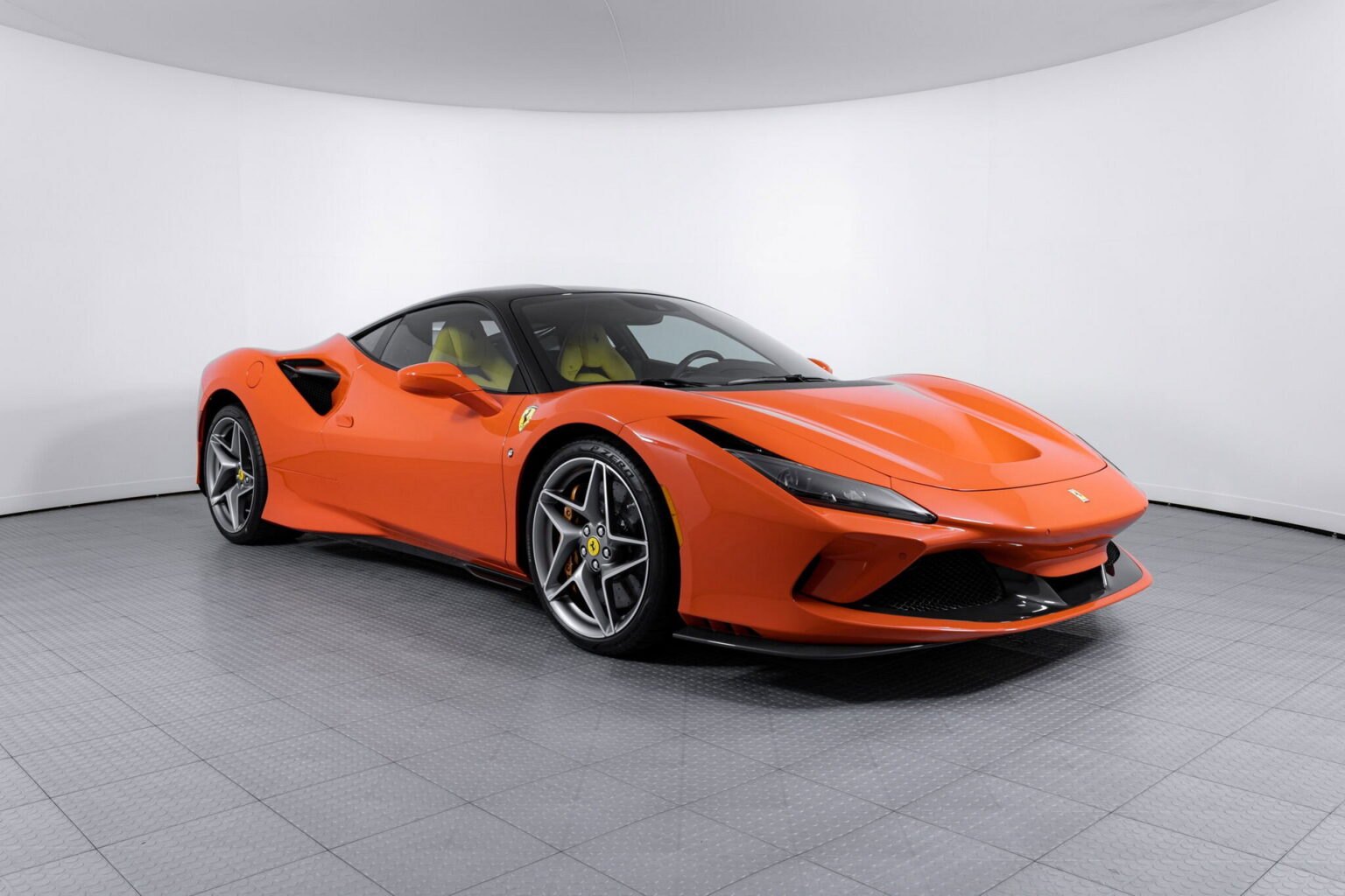 Orange Ferrari F8 Tributo With Blue And Yellow Interior Proves Money ...