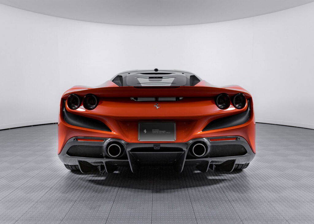 Orange Ferrari F8 Tributo With Blue And Yellow Interior Proves Money ...