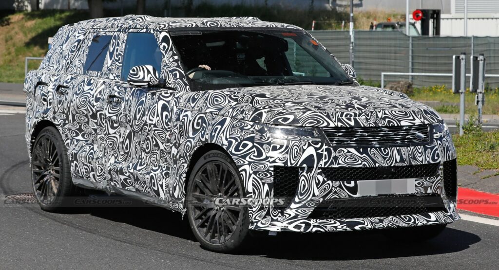 Range Rover Sport SVR Shows Off Angry-Looking Bodywork In Latest Spy ...