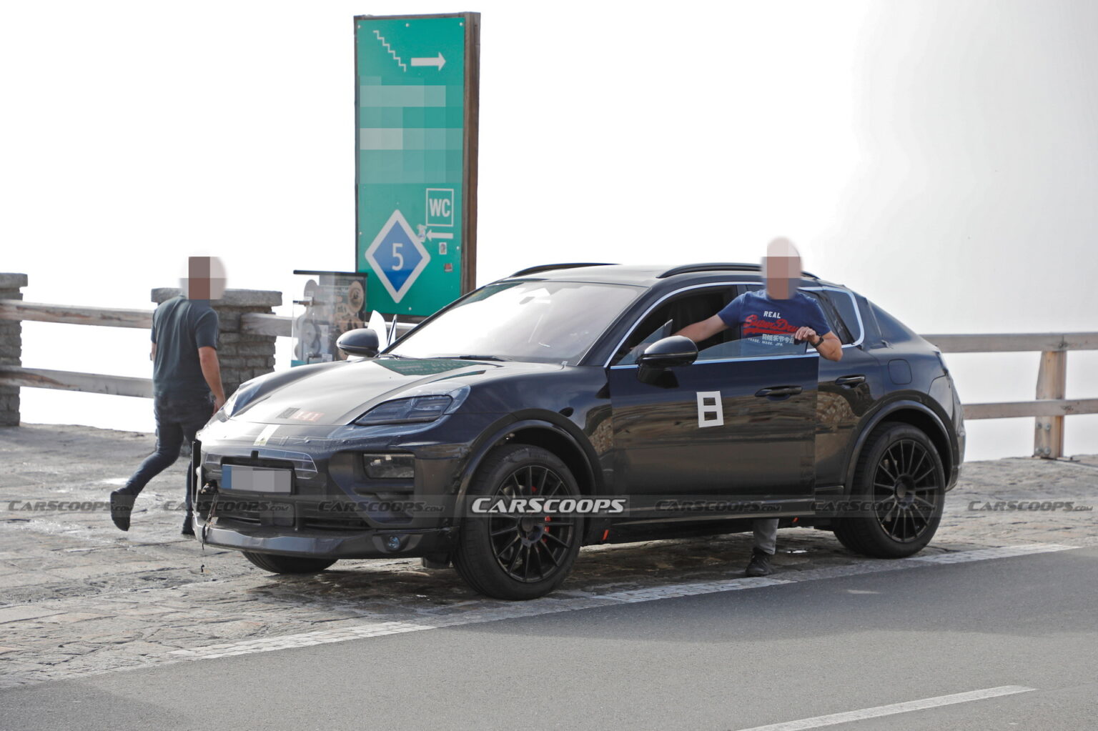 2023 Porsche Macan EV Spotted Testing In The Alps Alongside Cayenne ...