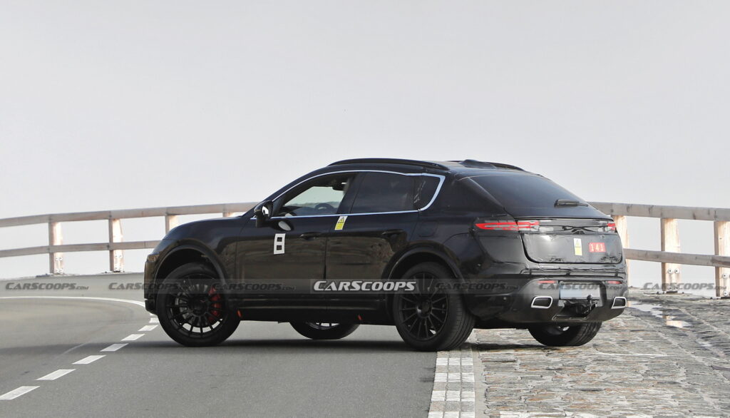 2023 Porsche Macan EV Spotted Testing In The Alps Alongside Cayenne ...