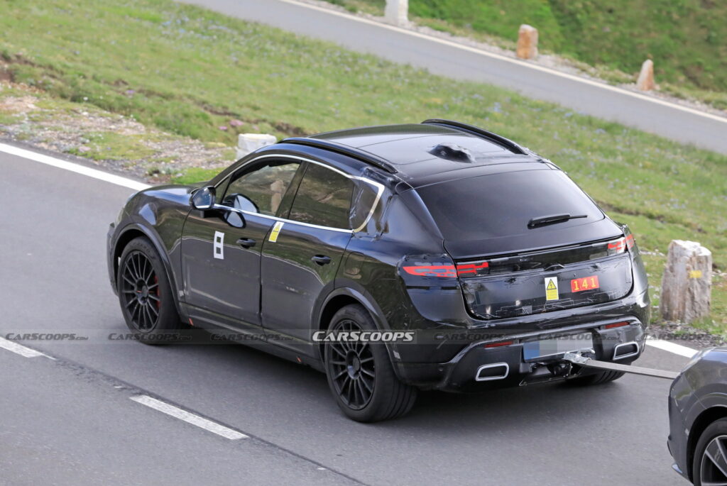 2023 Porsche Macan EV Spotted Testing In The Alps Alongside Cayenne ...